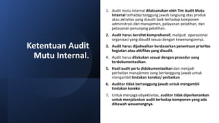 PEDOMAN AUDIT MUTU INTERNAL UNTUK PERGURUAN TINGGI | PPTX