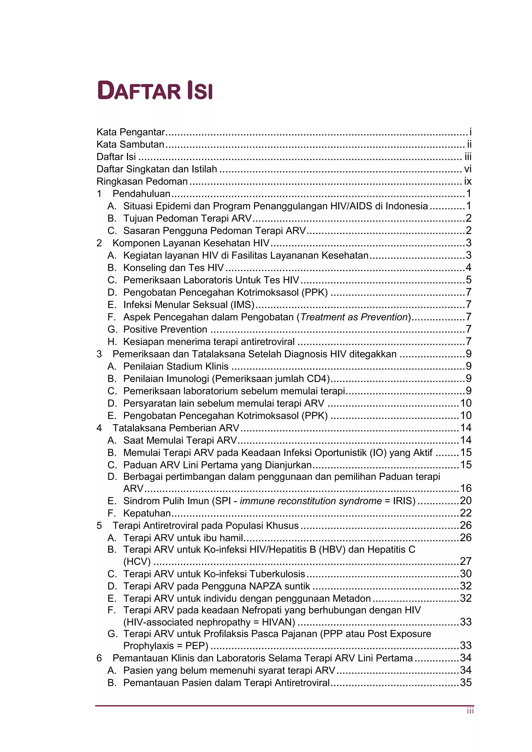 Pedoman Nasional Pengobatan Antiretroviral (ART) | PDF
