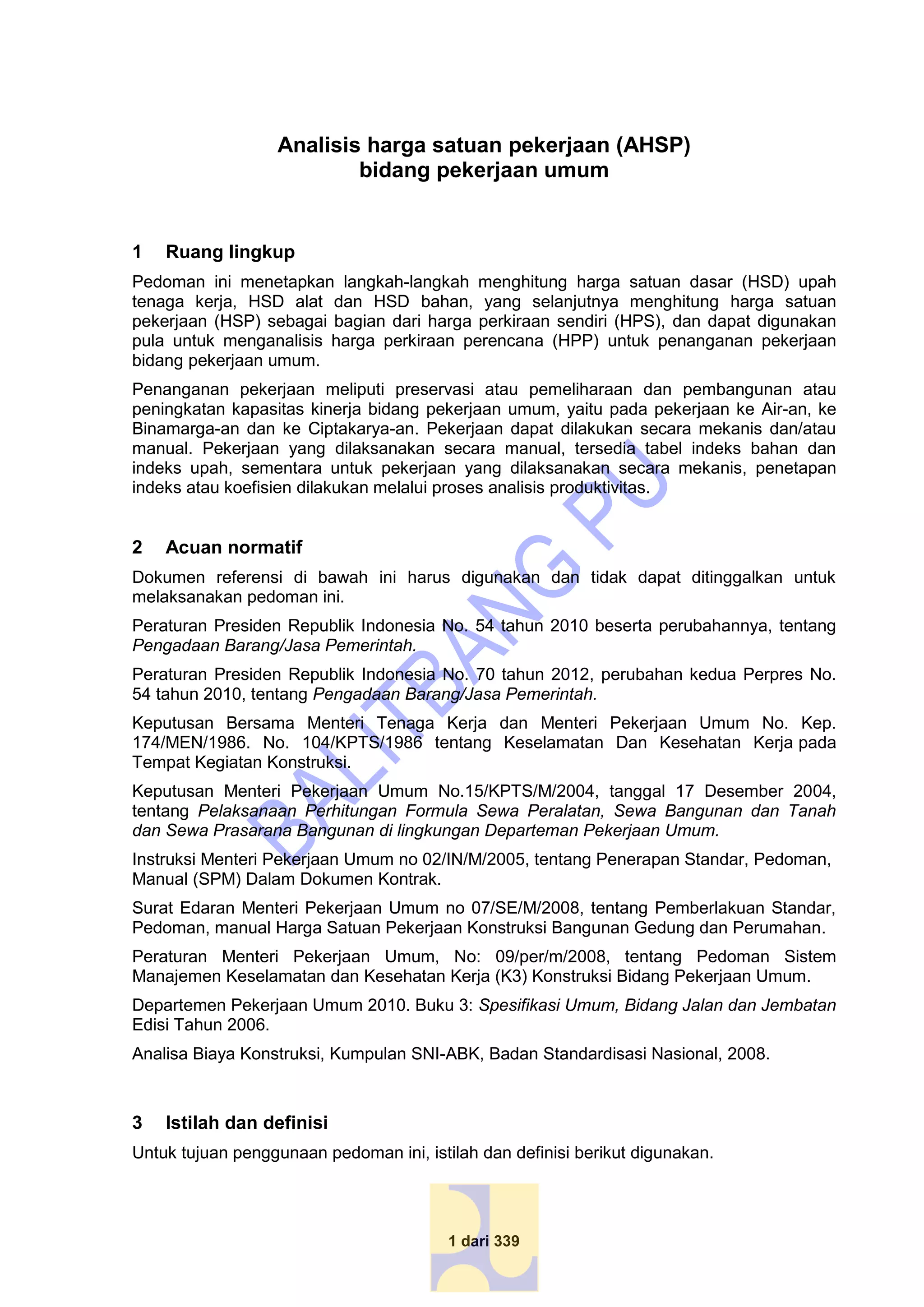 Pedoman bahan dan konstruksi sipil 2012 | PDF