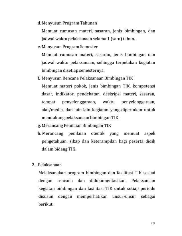 Pedoman beban kerja guru tik 2014 | PDF