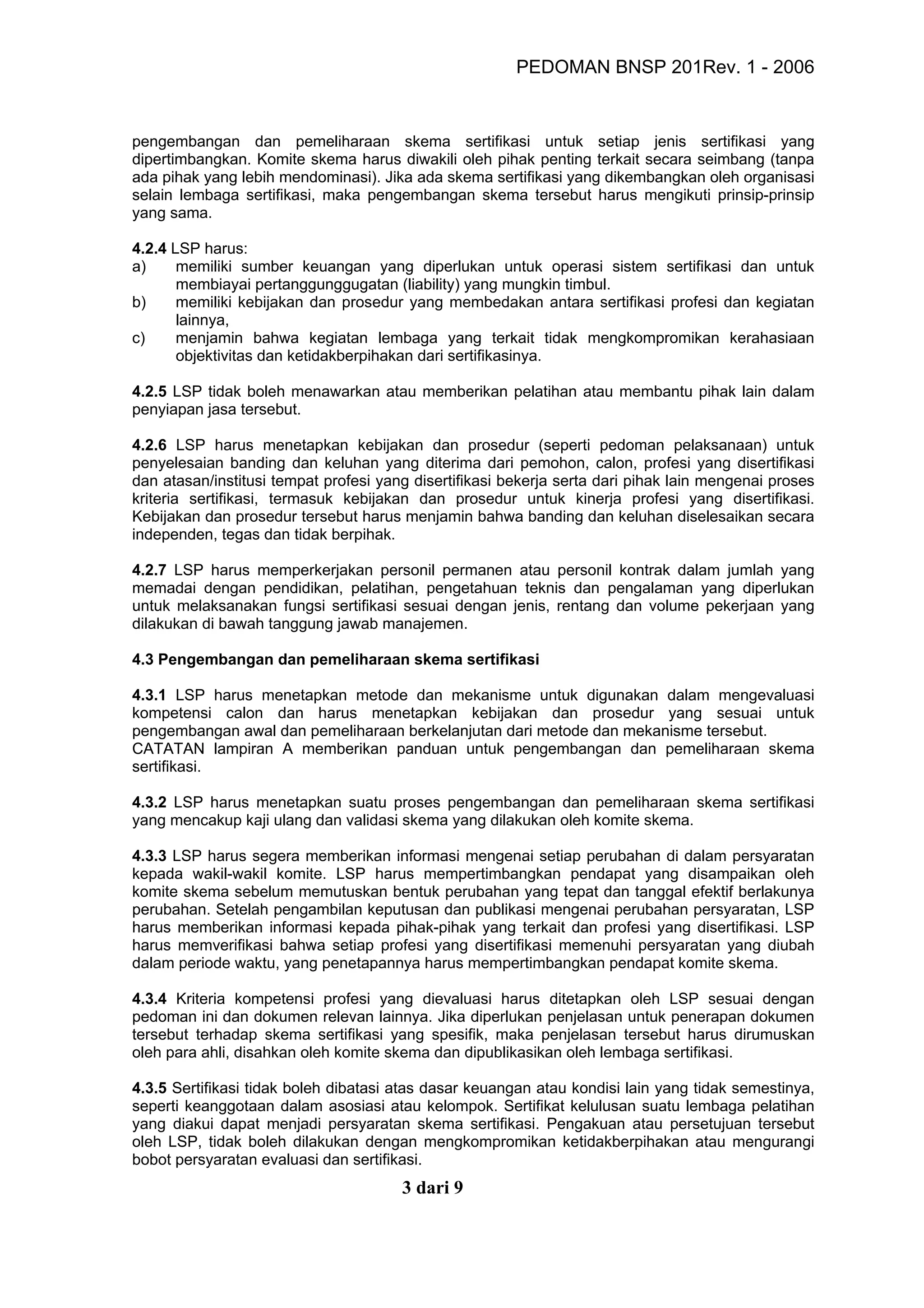 Pedoman bnsp 201 syarat lsp | PDF