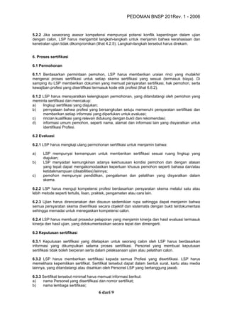 Pedoman bnsp 201 syarat lsp | PDF
