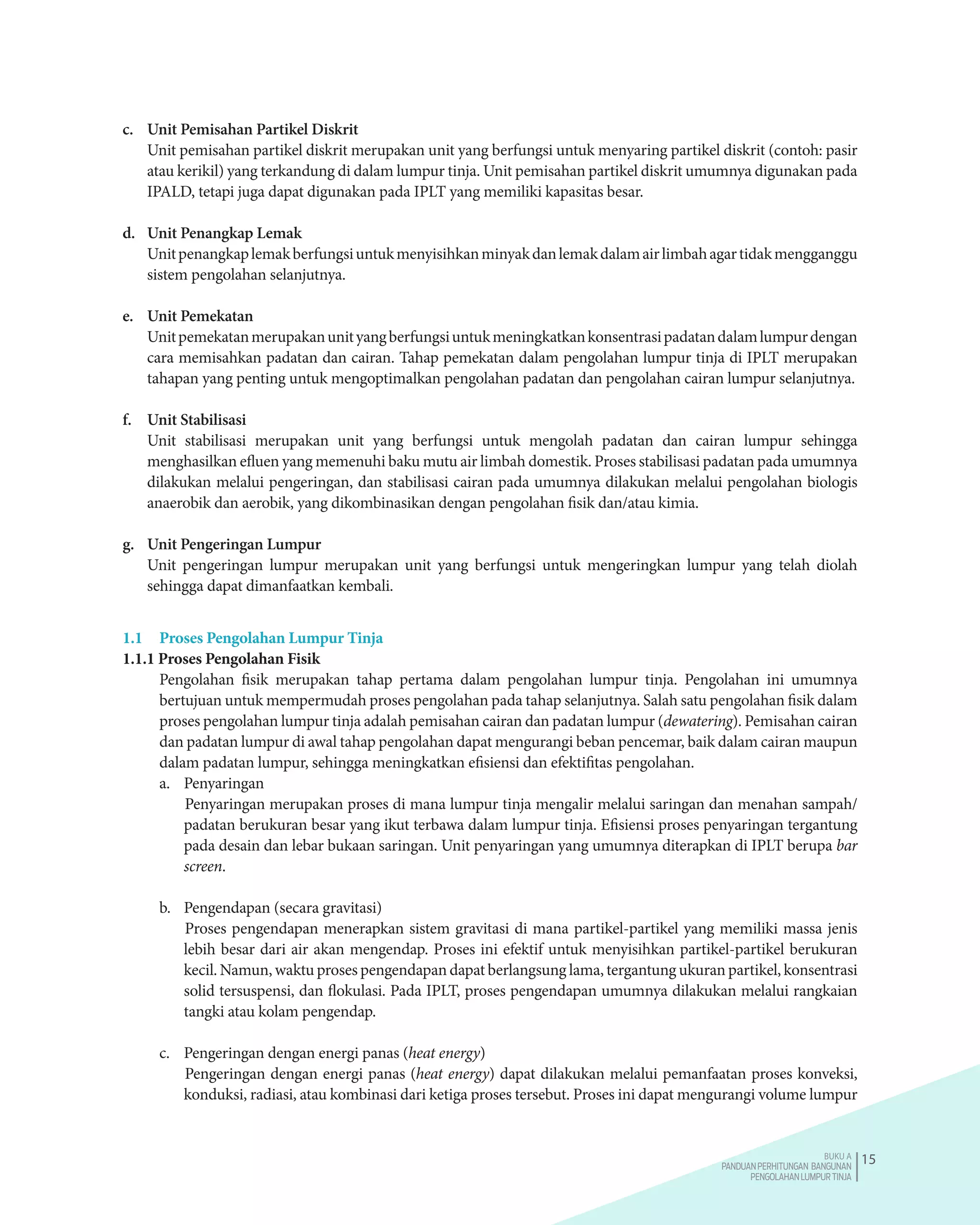 Pedoman Perencanaan Teknik Terinci IPLT buku A | PDF