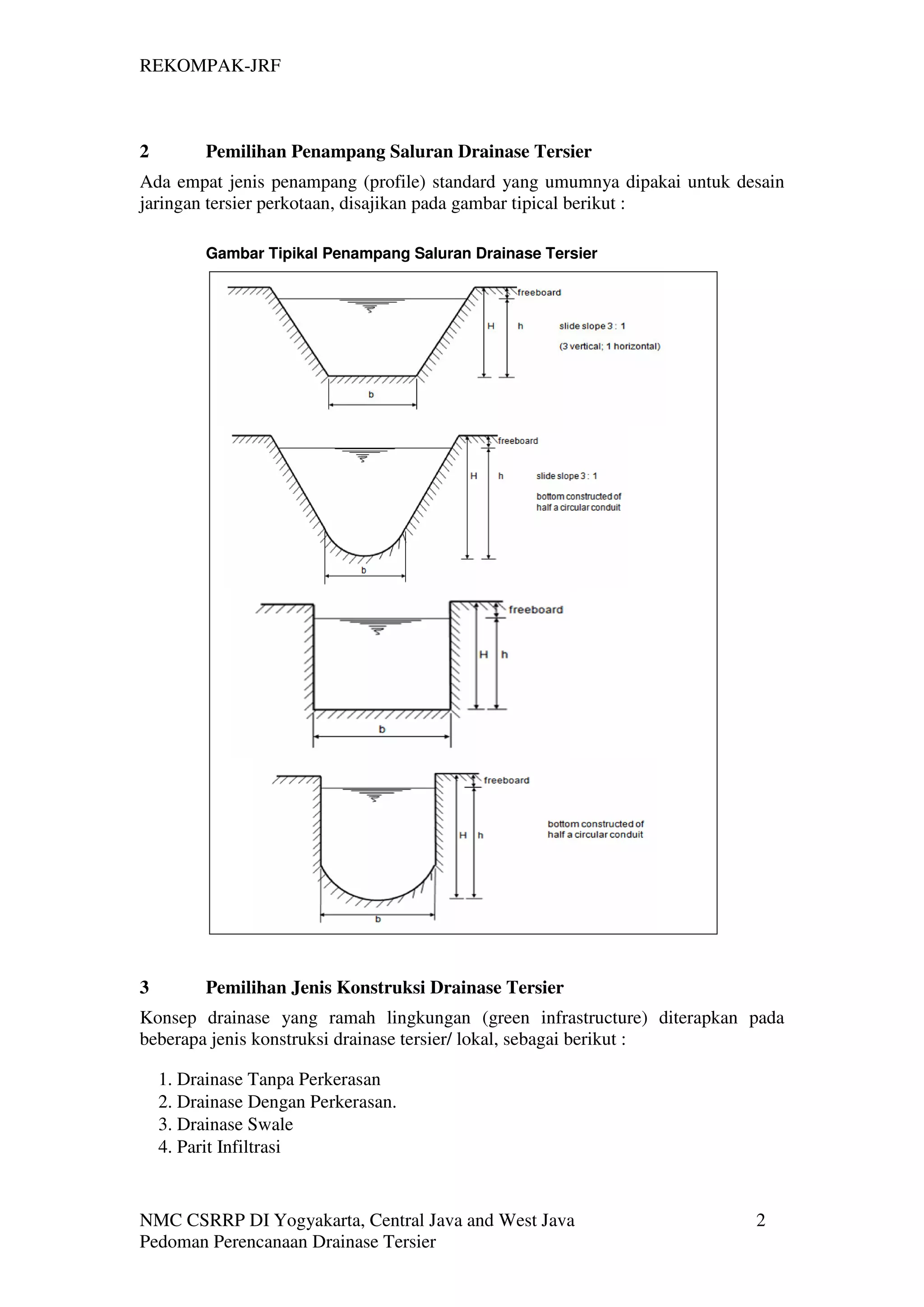 Pedoman desain drainase tersier | PDF