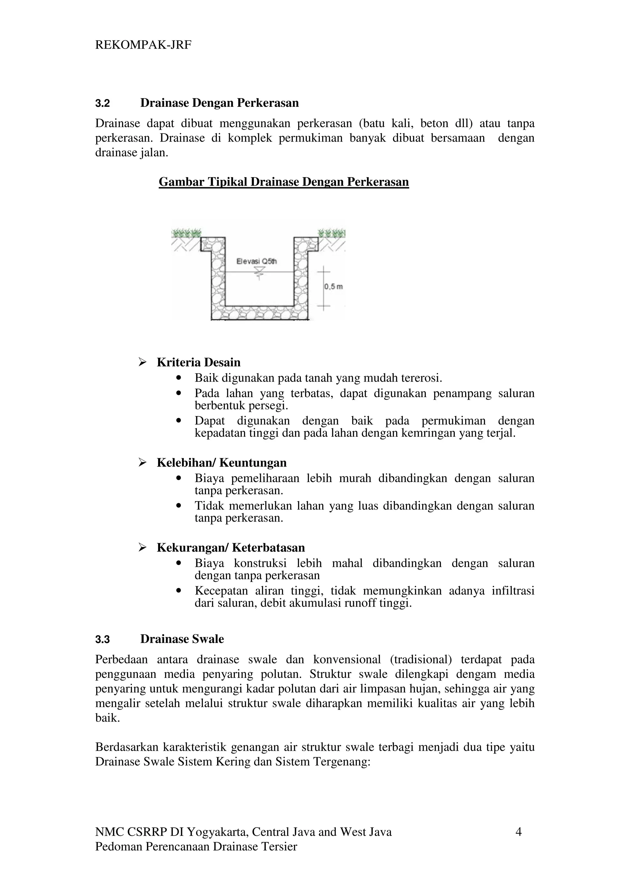 Pedoman desain drainase tersier | PDF