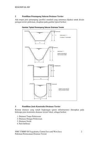 Pedoman desain drainase tersier | PDF