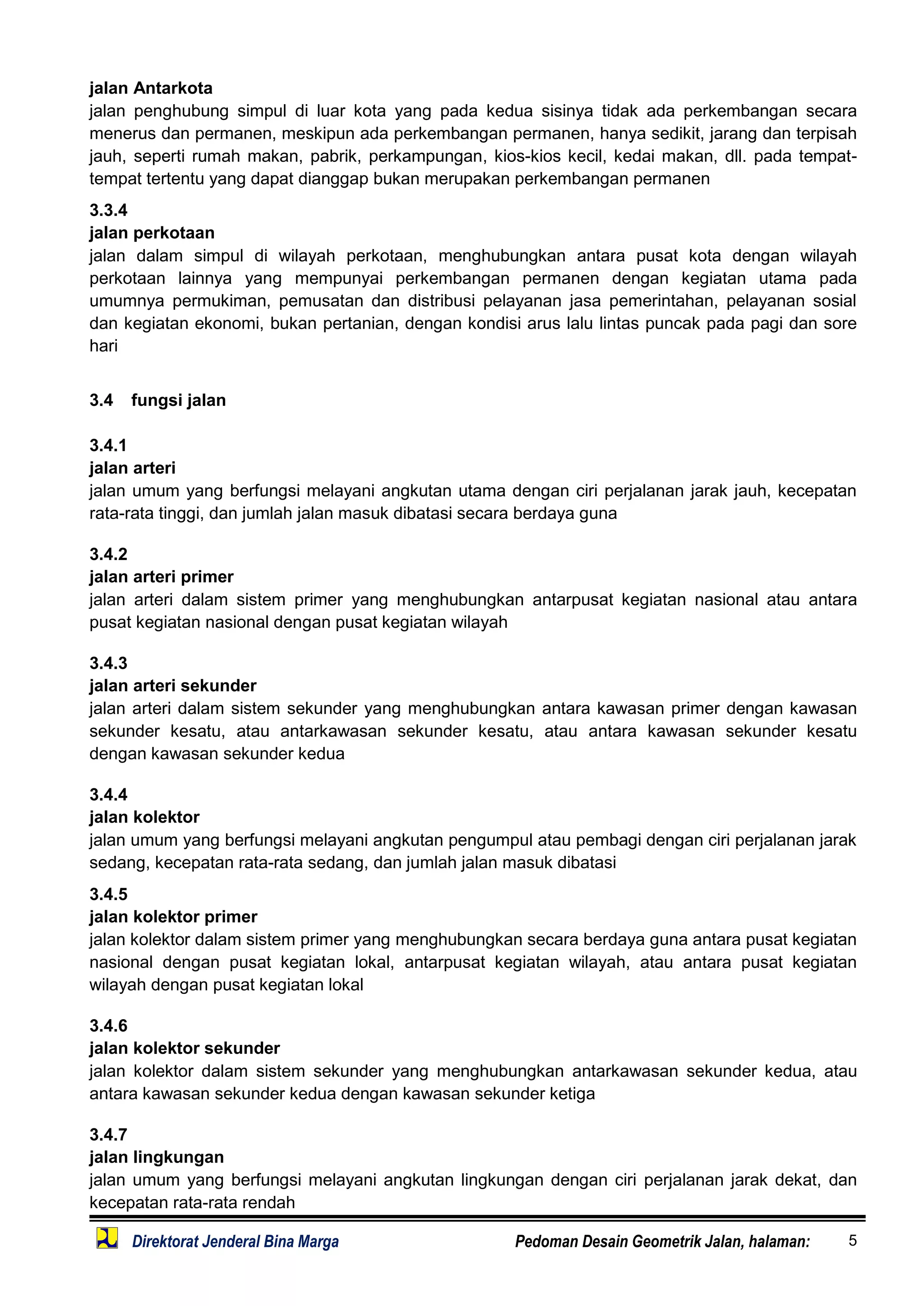 Pedoman desain geometrik jalan 2020 | PDF