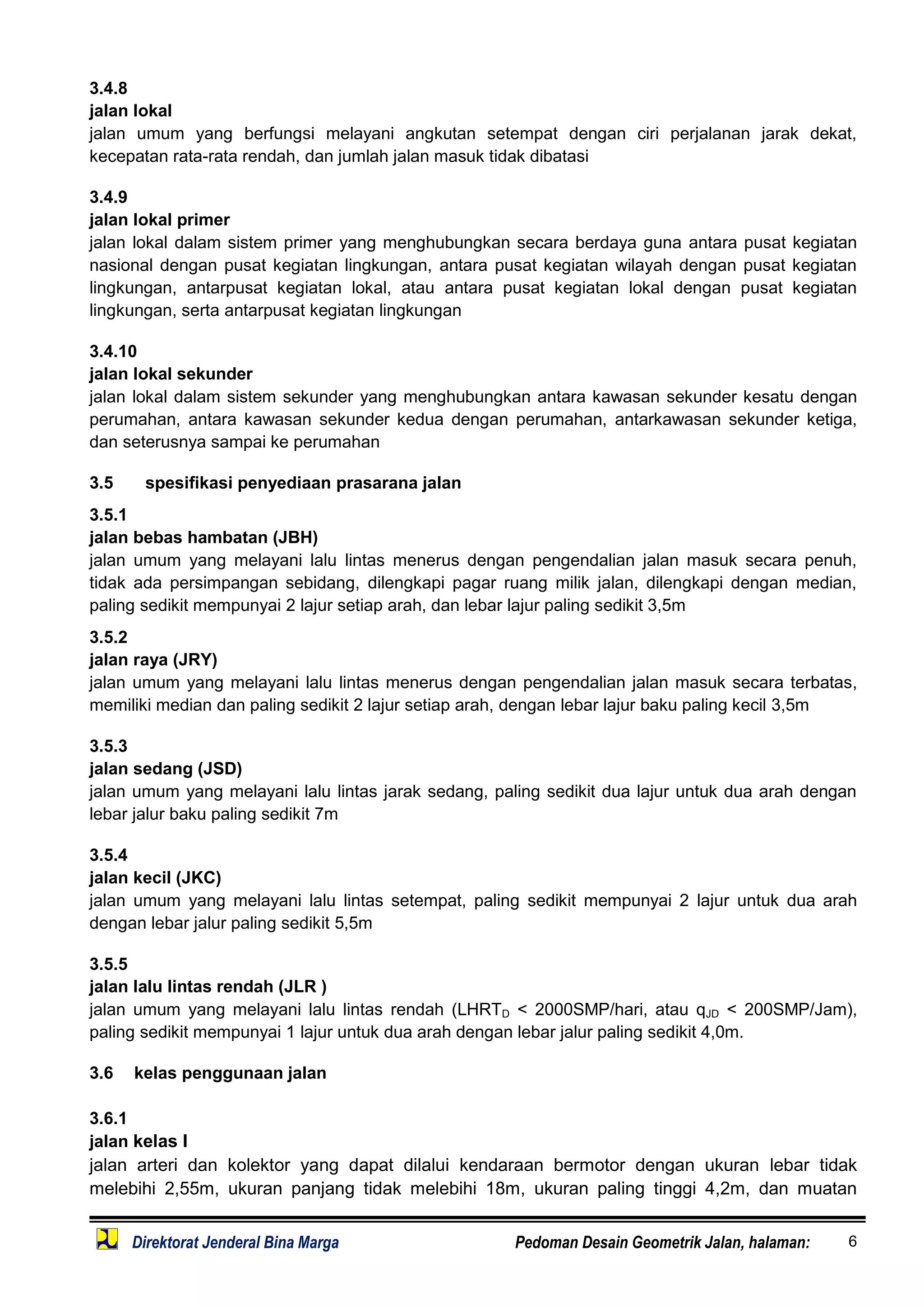 Pedoman desain geometrik jalan 2020 | PDF