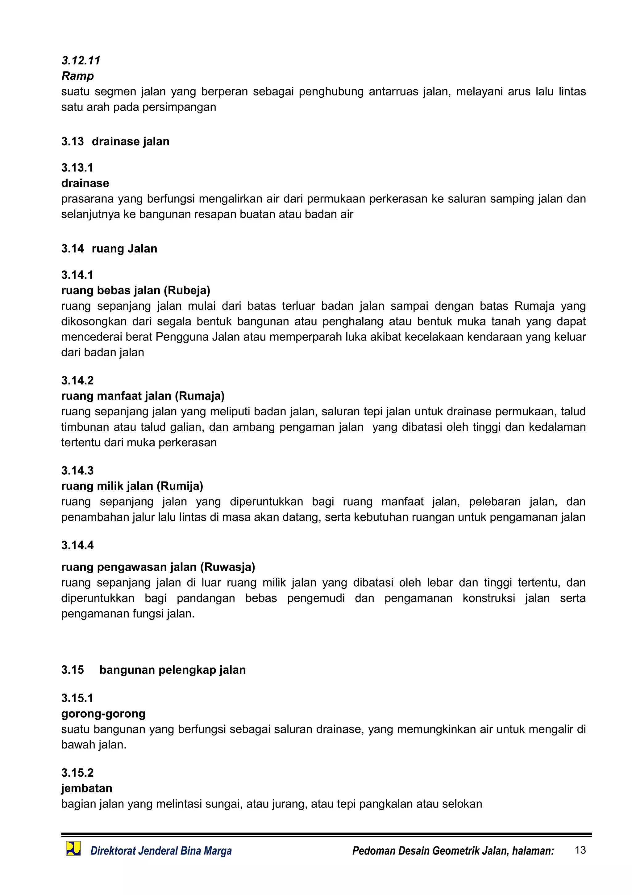Pedoman desain geometrik jalan 2020 | PDF
