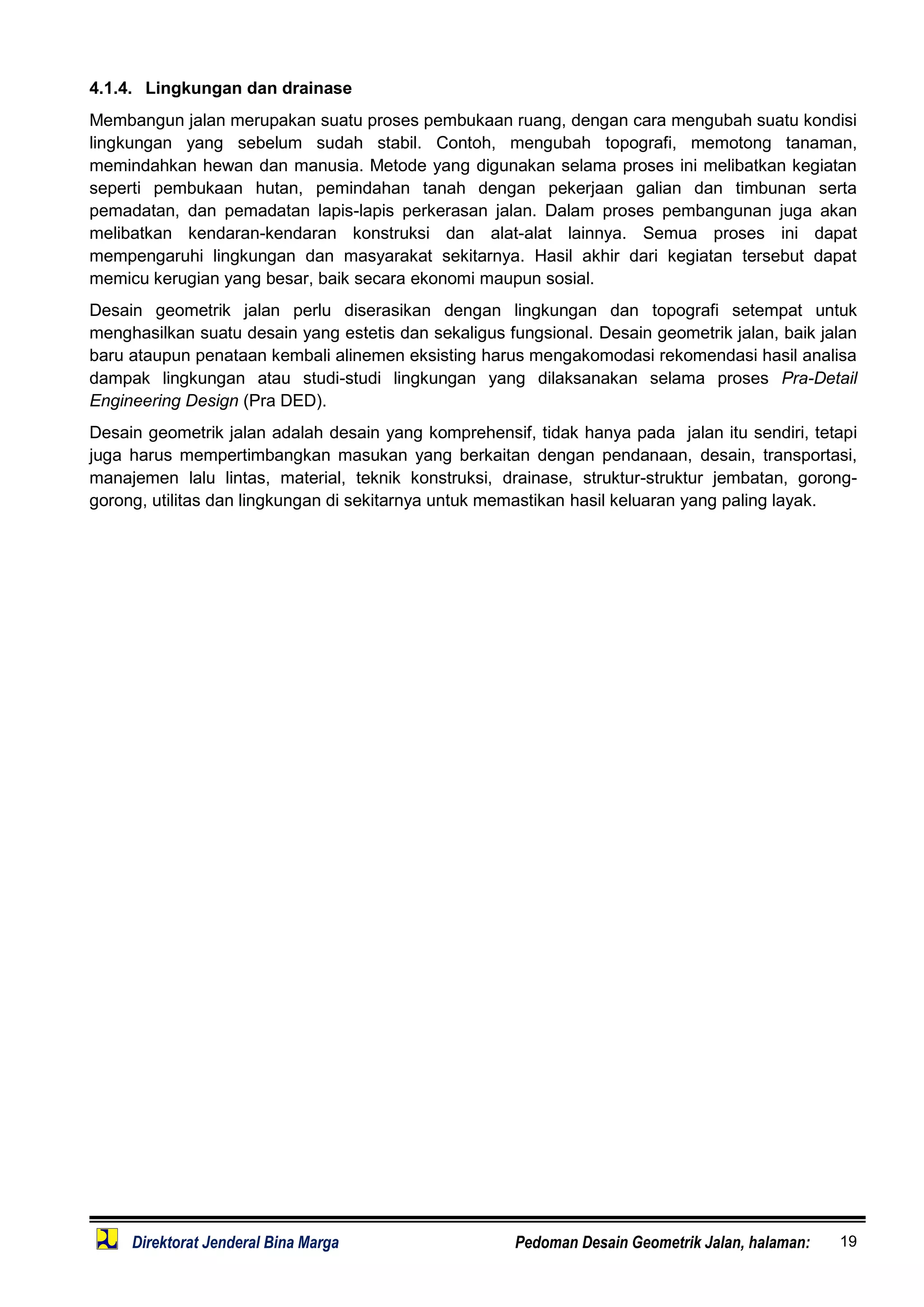 Pedoman desain geometrik jalan 2020 | PDF