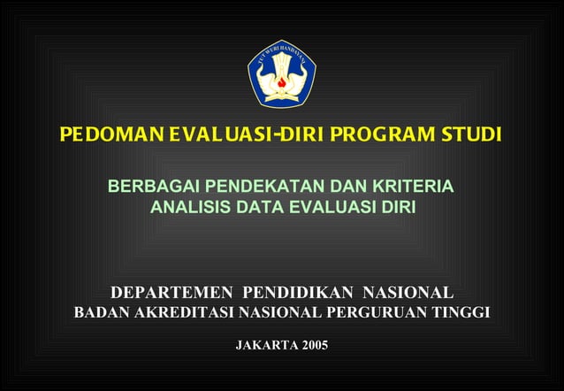 Pedoman evaluasi diri program studi | PPT