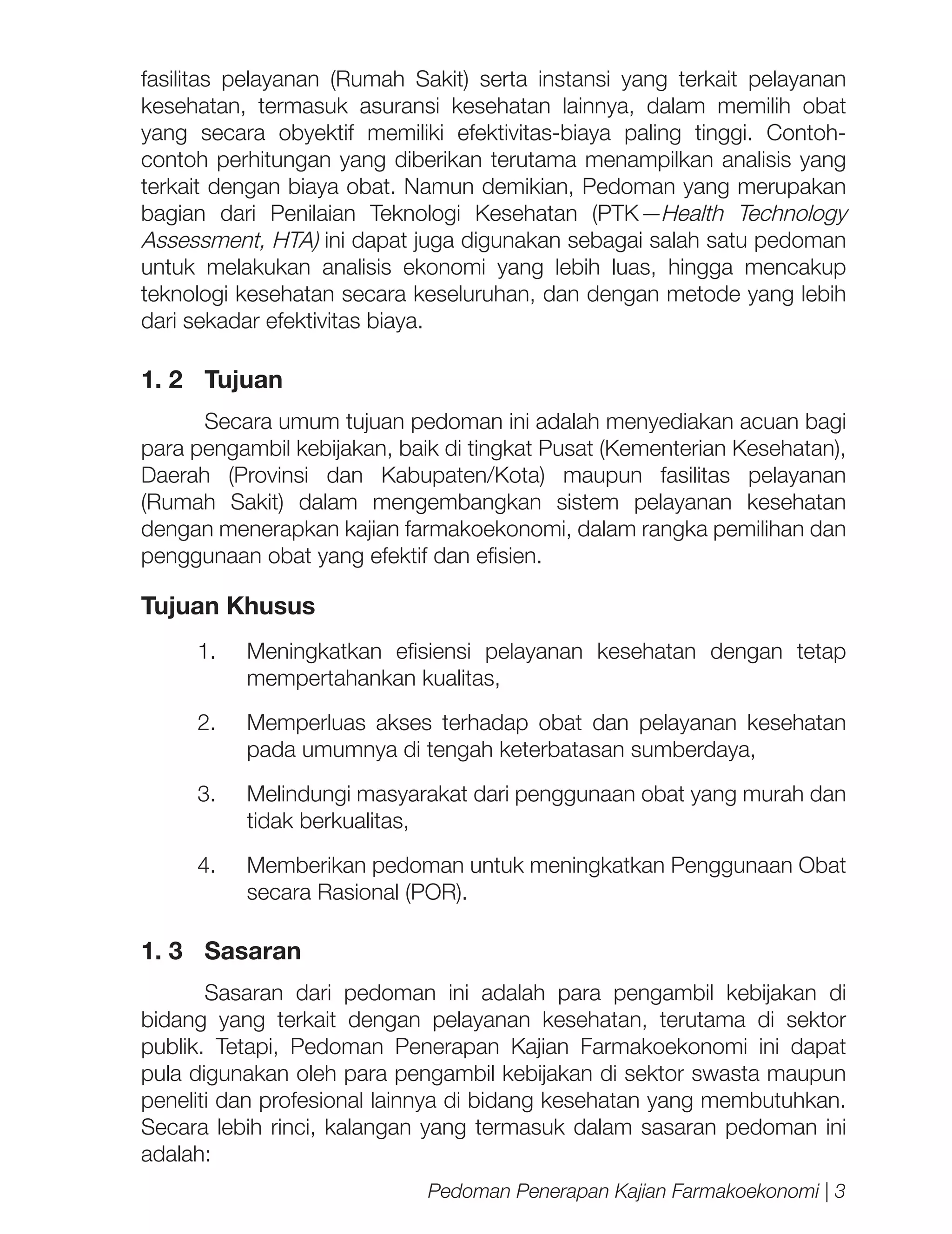 Pedoman farmakoekonomi | PDF