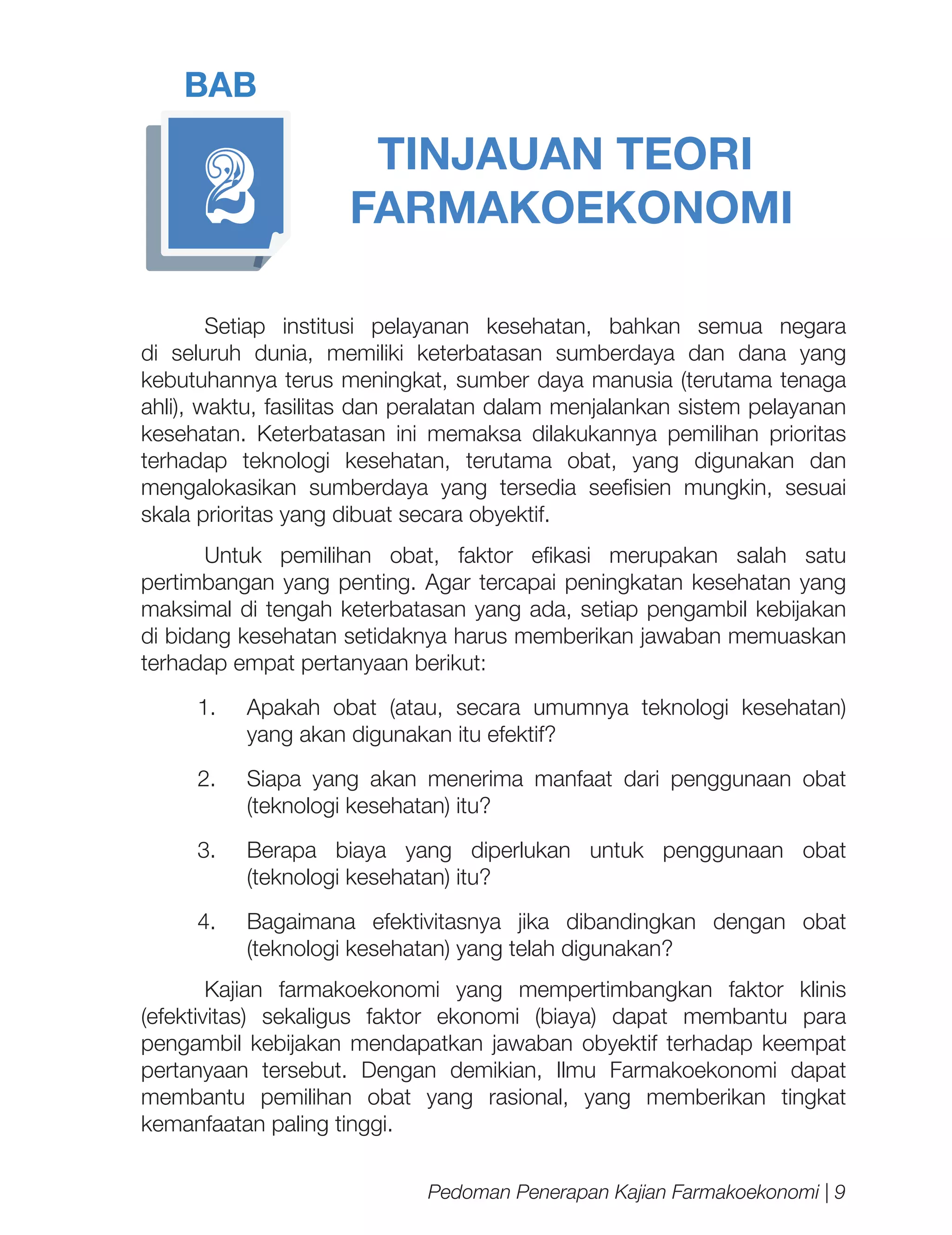 Pedoman farmakoekonomi | PDF