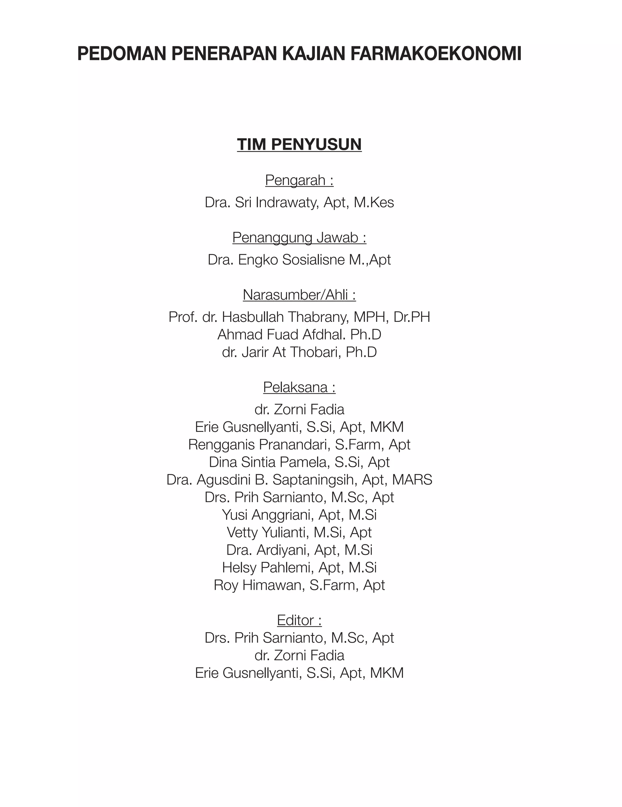 Pedoman farmakoekonomi | PDF