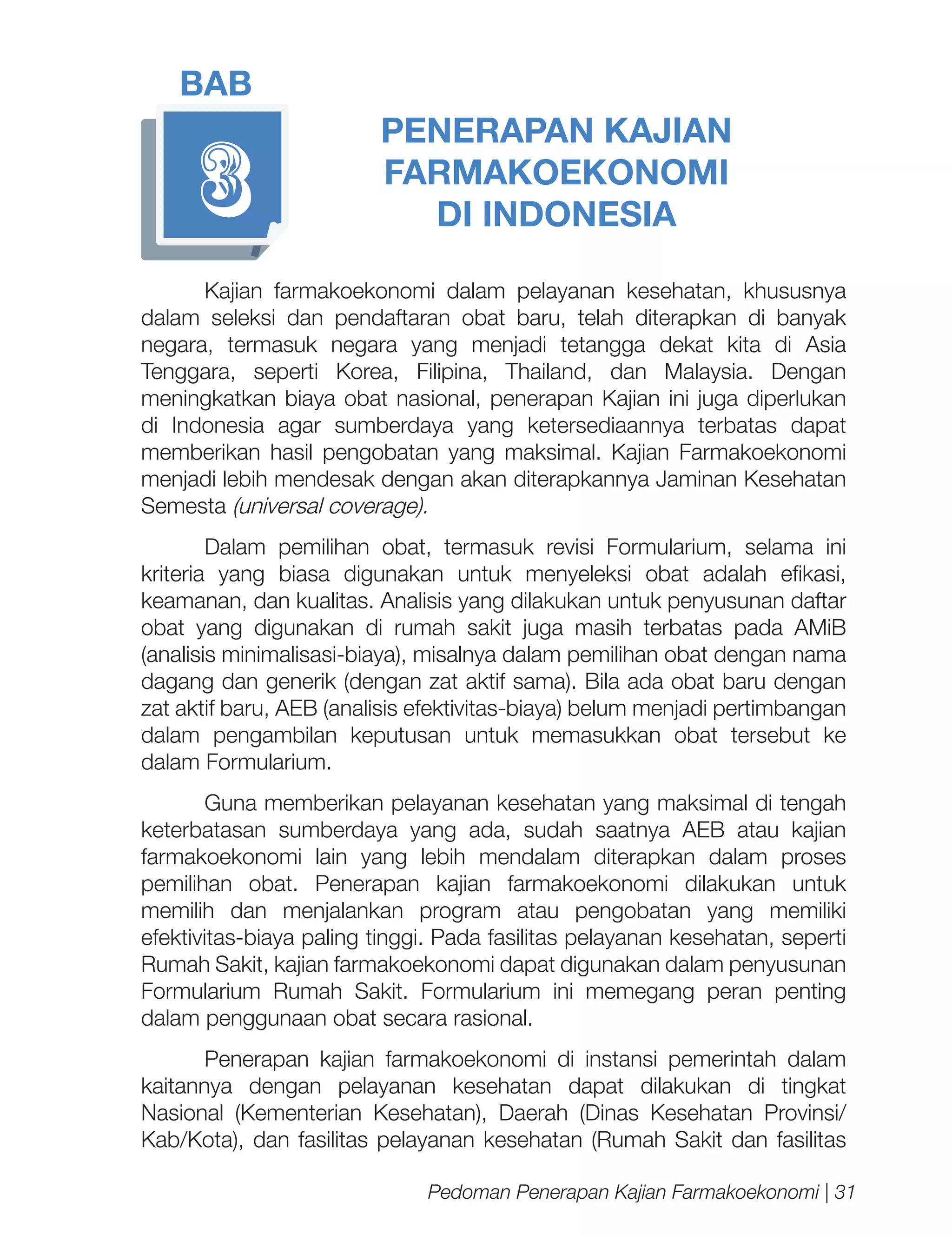 Pedoman farmakoekonomi | PDF