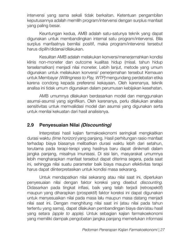 Pedoman farmakoekonomi | PDF