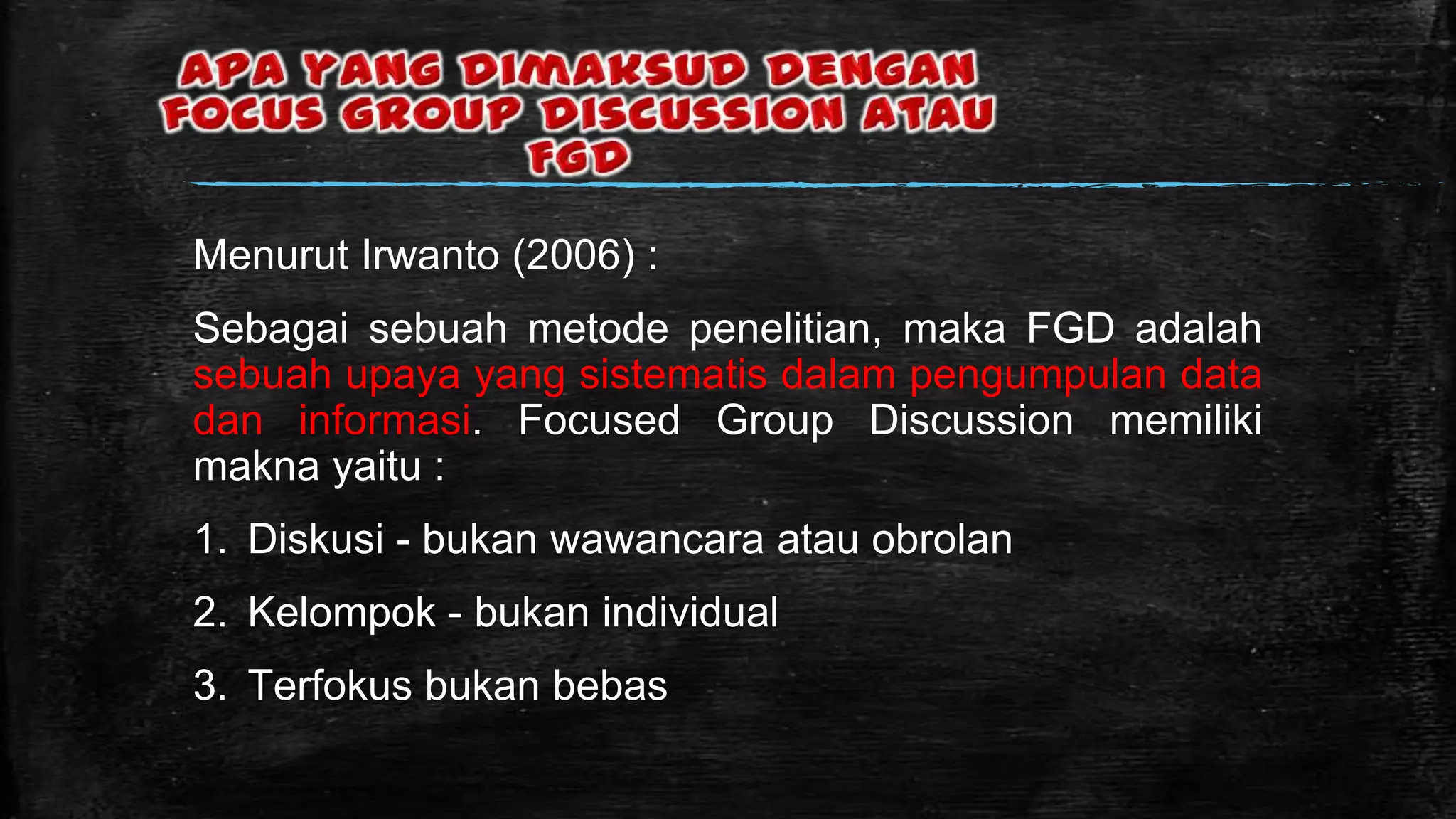 Pedoman fgd | PPTX