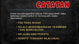 Pedoman fgd | PPTX