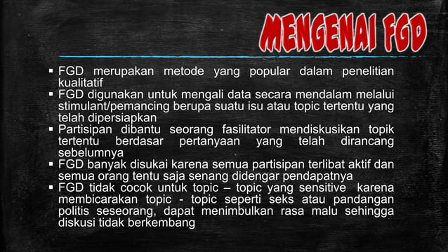 Pedoman fgd | PPTX
