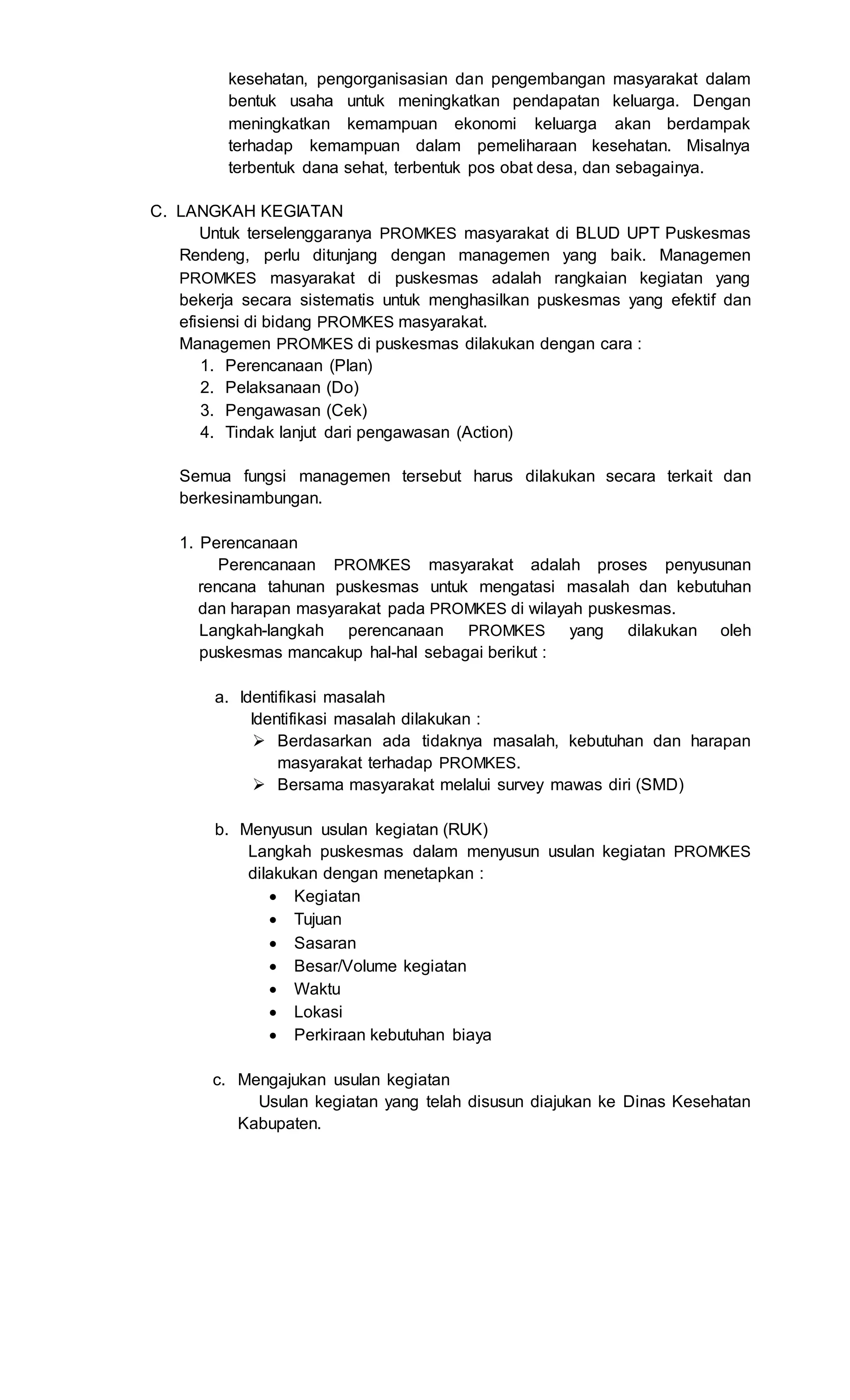 Pedoman internal promkes | DOC