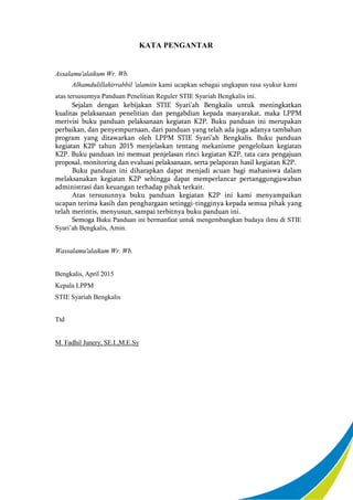 Pedoman K2P STIE Syariah | PDF