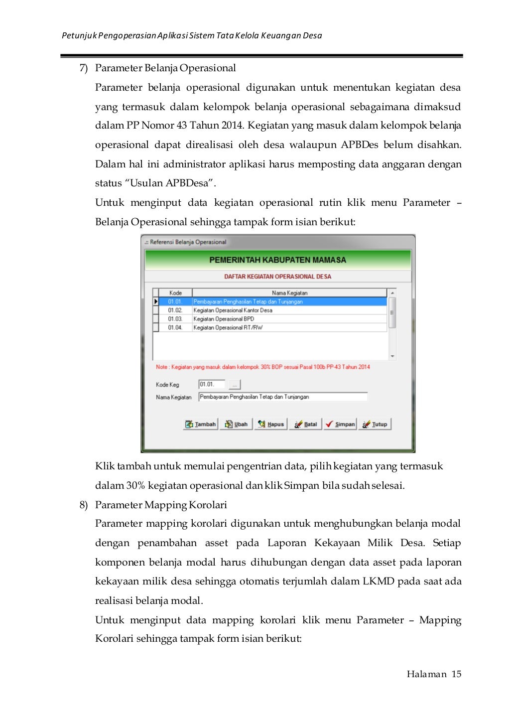 Pedoman Pengelolaan Keuangan Desa ( Aplikasi SISKEUDES )