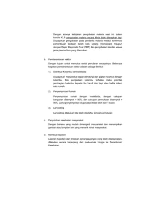Pedoman KLB Malaria | PDF