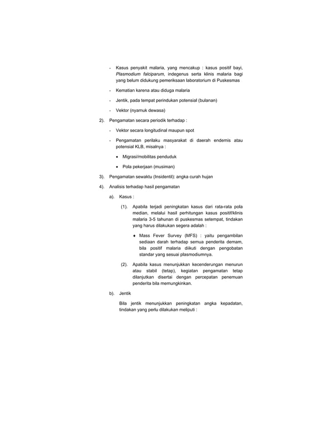 Pedoman KLB Malaria | PDF