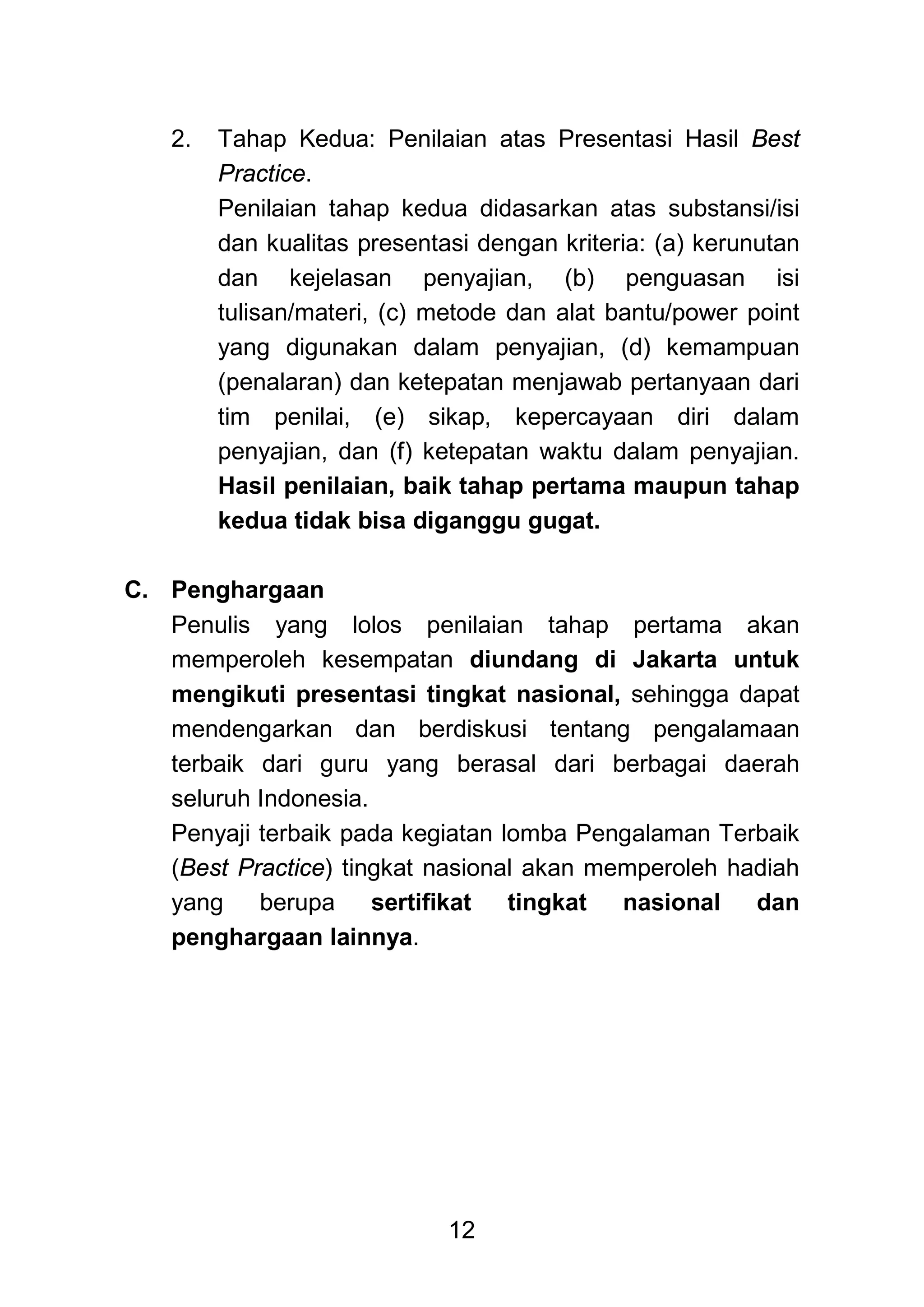 Pedoman lomba penulisan best practice guru 2014 | PDF