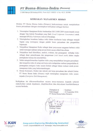 Pedoman manajemen risiko | PDF