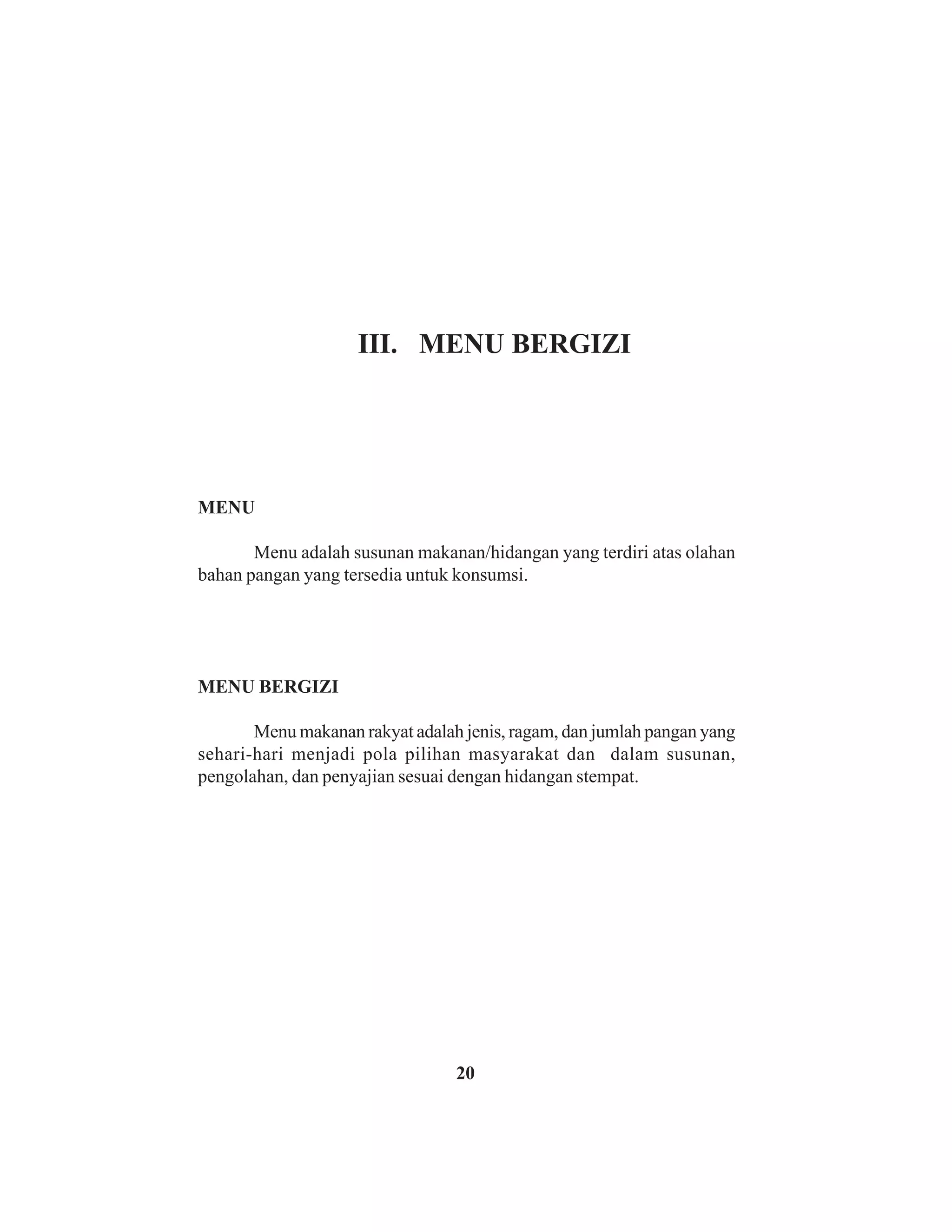 Pedoman menu bergizi | PDF