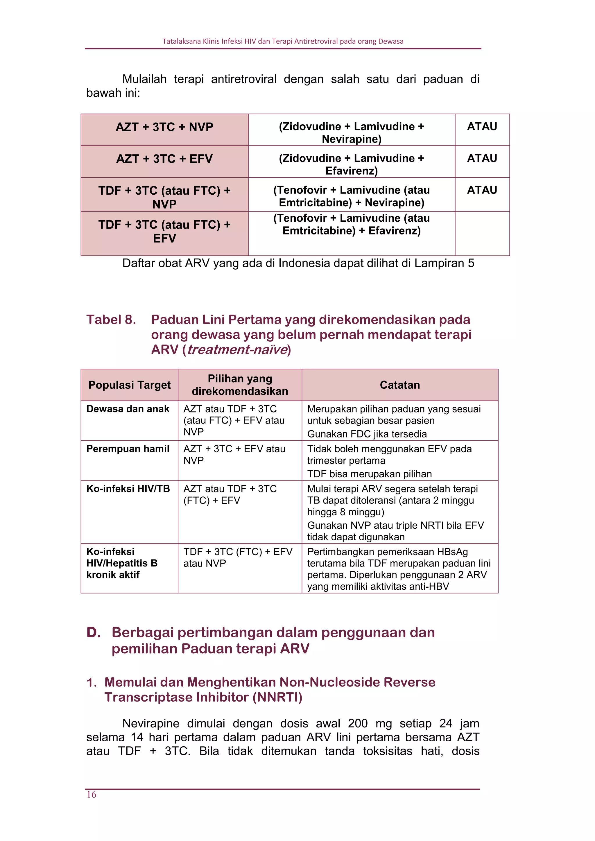 Tatalaksana Klinis Infeksi HIV dan Terapi Antiretroviral | PDF