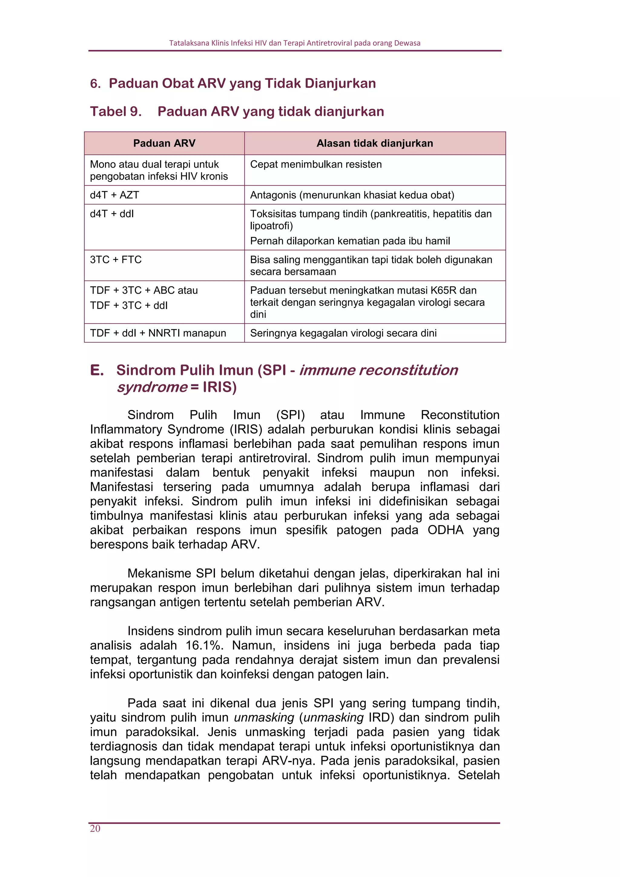 Tatalaksana Klinis Infeksi HIV dan Terapi Antiretroviral | PDF