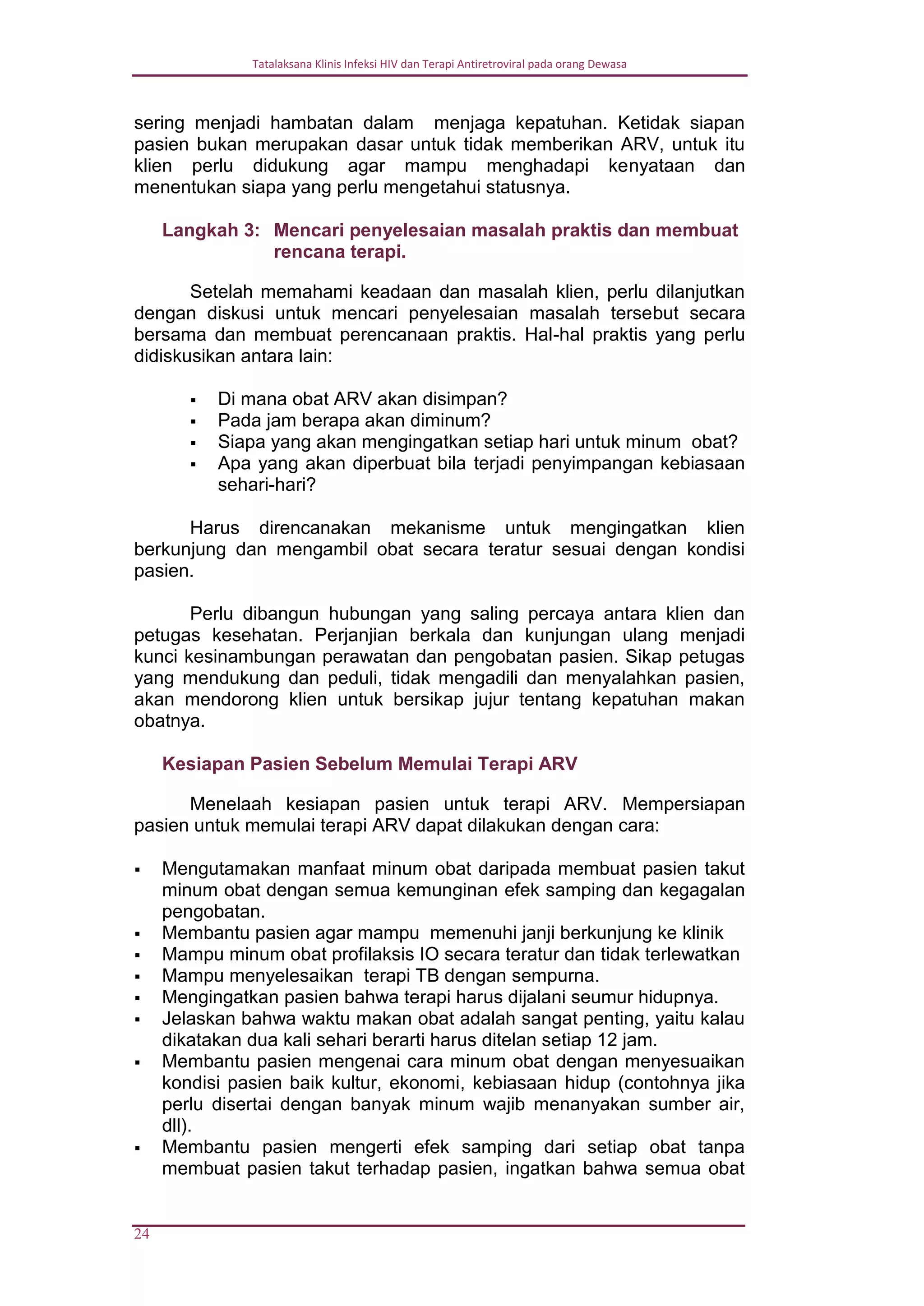 Tatalaksana Klinis Infeksi HIV dan Terapi Antiretroviral | PDF