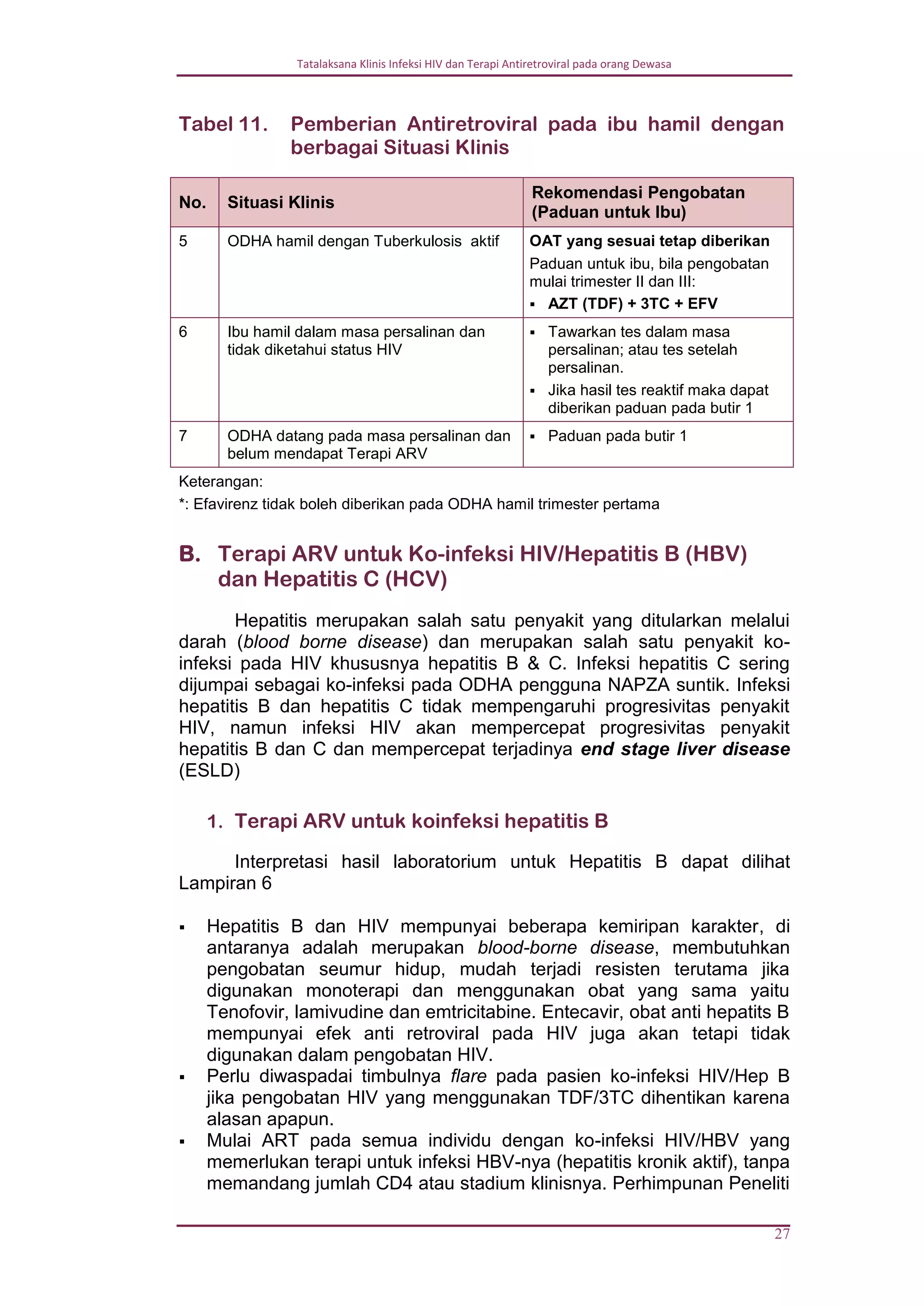 Tatalaksana Klinis Infeksi HIV dan Terapi Antiretroviral | PDF