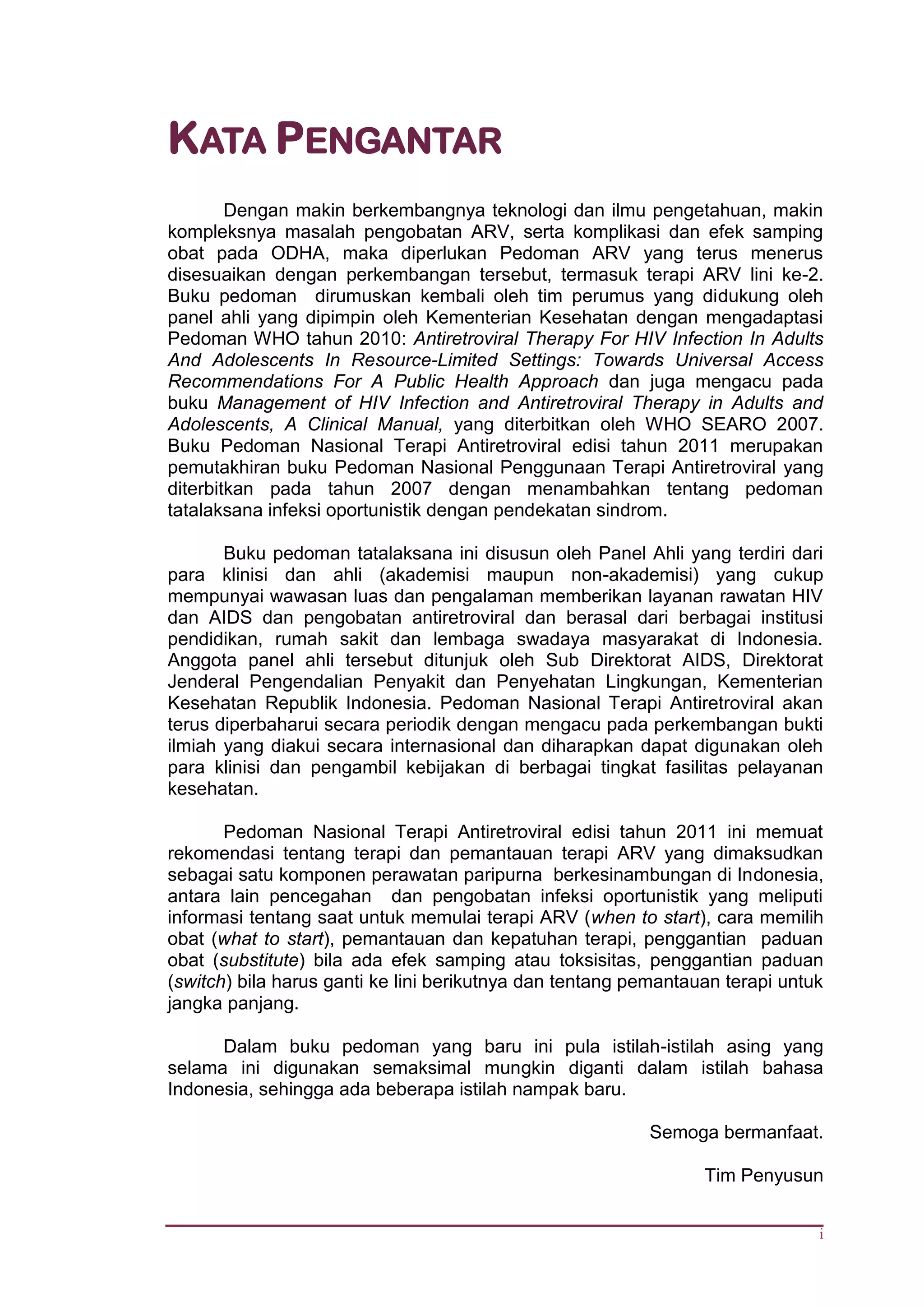 Tatalaksana Klinis Infeksi HIV dan Terapi Antiretroviral | PDF