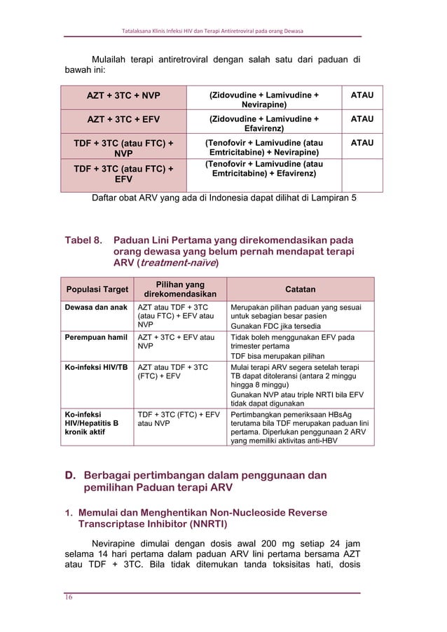Tatalaksana Klinis Infeksi HIV dan Terapi Antiretroviral | PDF