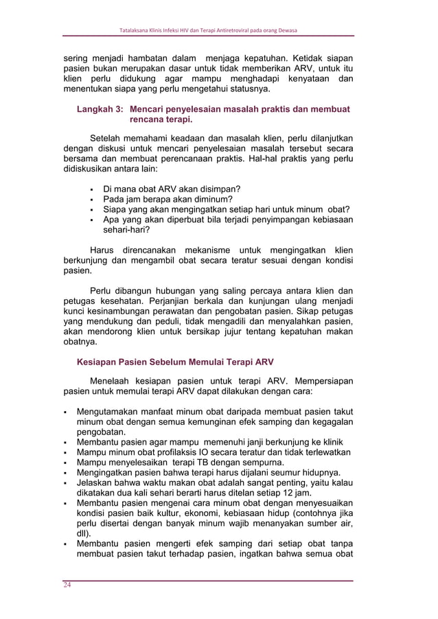 Tatalaksana Klinis Infeksi HIV dan Terapi Antiretroviral | PDF