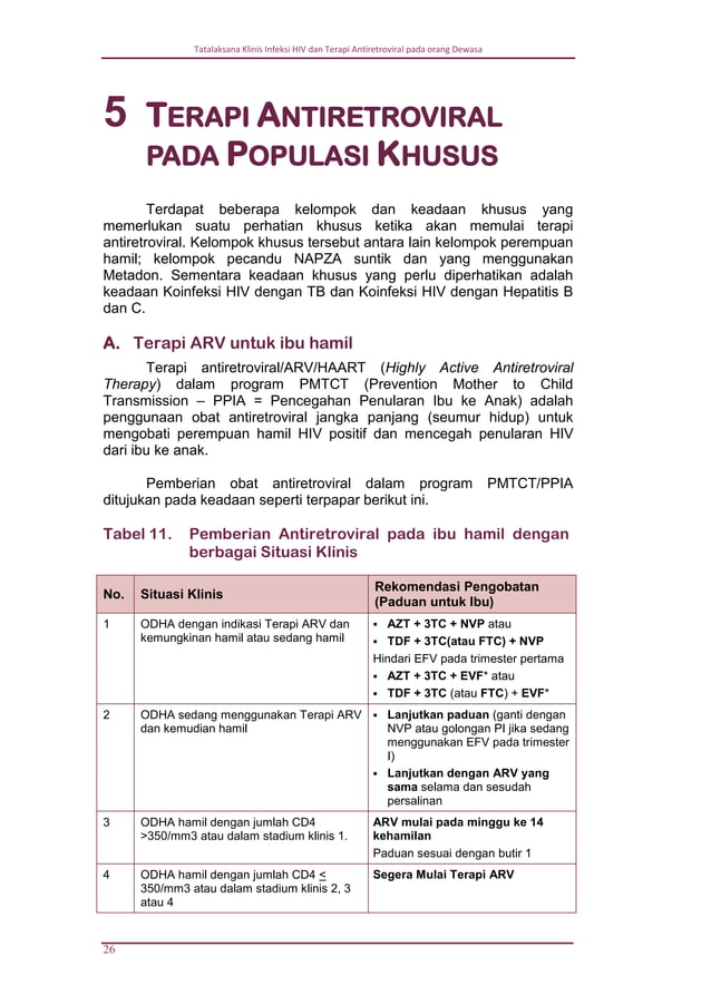 Tatalaksana Klinis Infeksi HIV dan Terapi Antiretroviral | PDF