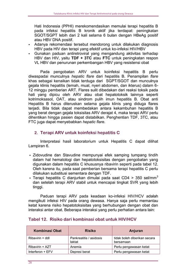 Tatalaksana Klinis Infeksi HIV dan Terapi Antiretroviral | PDF