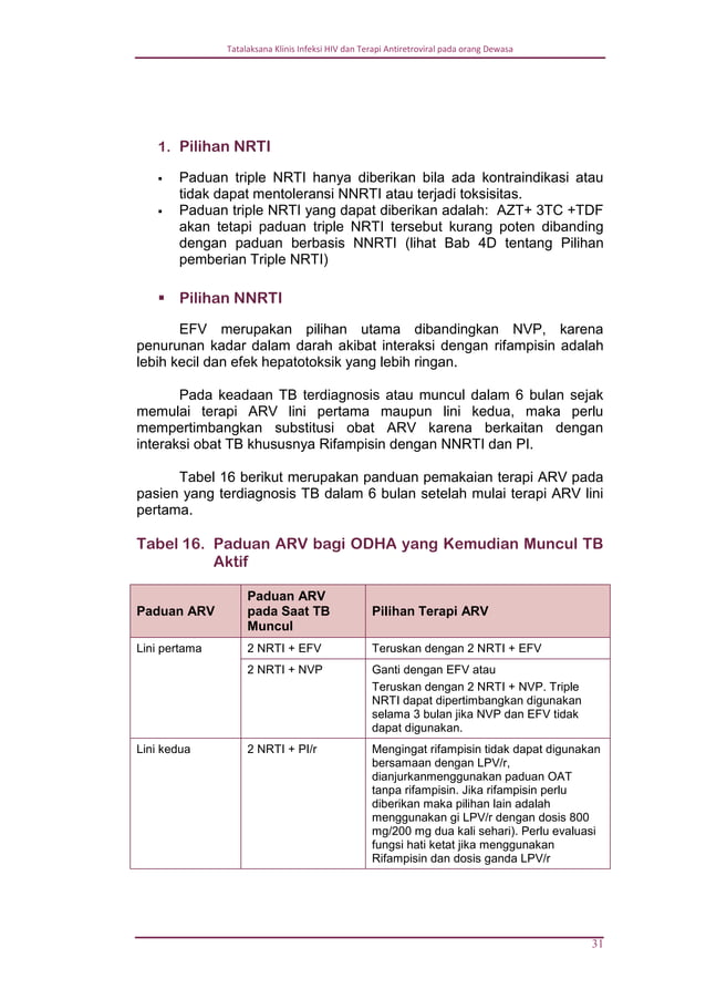 Tatalaksana Klinis Infeksi HIV dan Terapi Antiretroviral | PDF