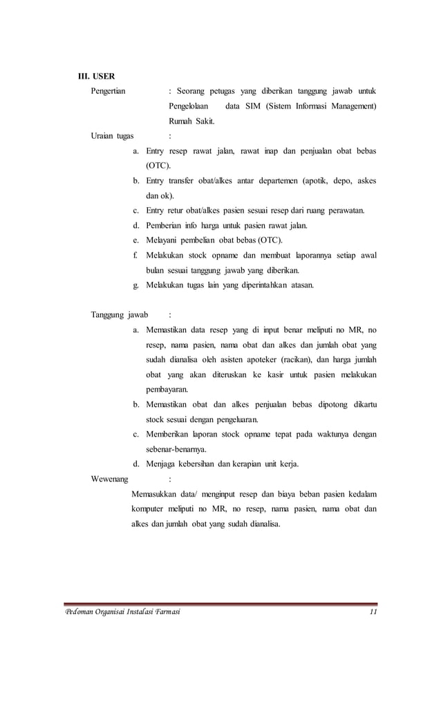 Pedoman organisasi instalasi farmasi rs | DOCX