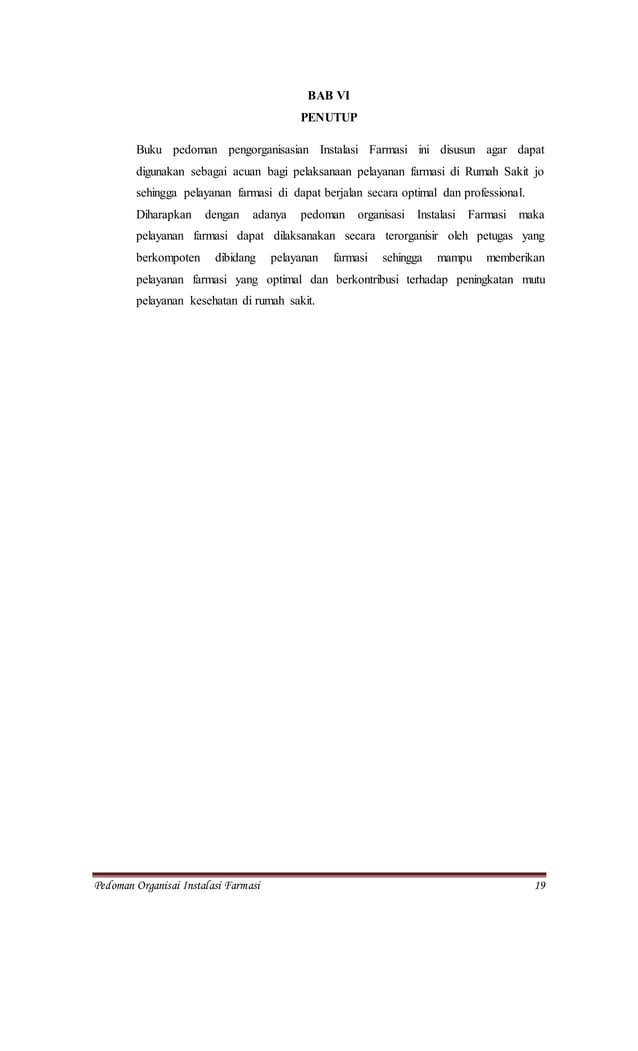 Pedoman organisasi instalasi farmasi rs | DOCX