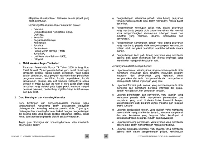 Pedoman pelaksanaan beban tugas guru dan pengawas | PPT