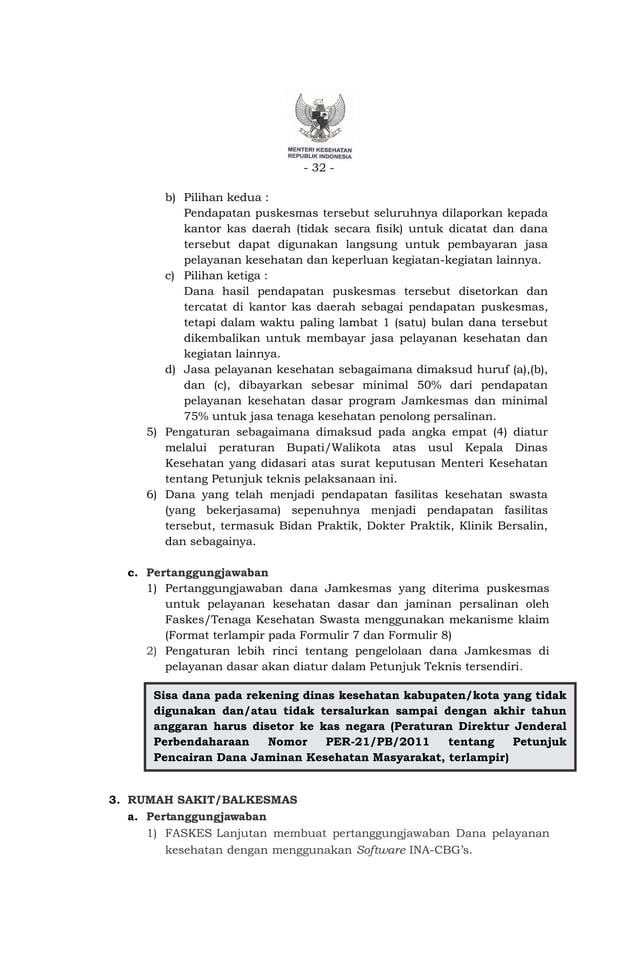 Pedoman pelaksanaan jamkesmas 2011 | PDF