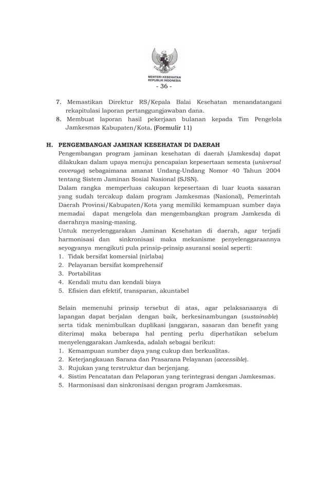 Pedoman pelaksanaan jamkesmas 2011 | PDF