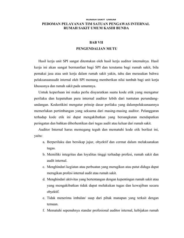 Pedoman pelayanan spi | DOC