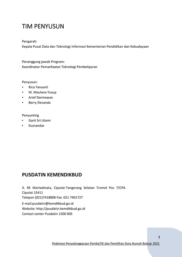 Pedoman pemba tik_dan_drb_2021 | PDF