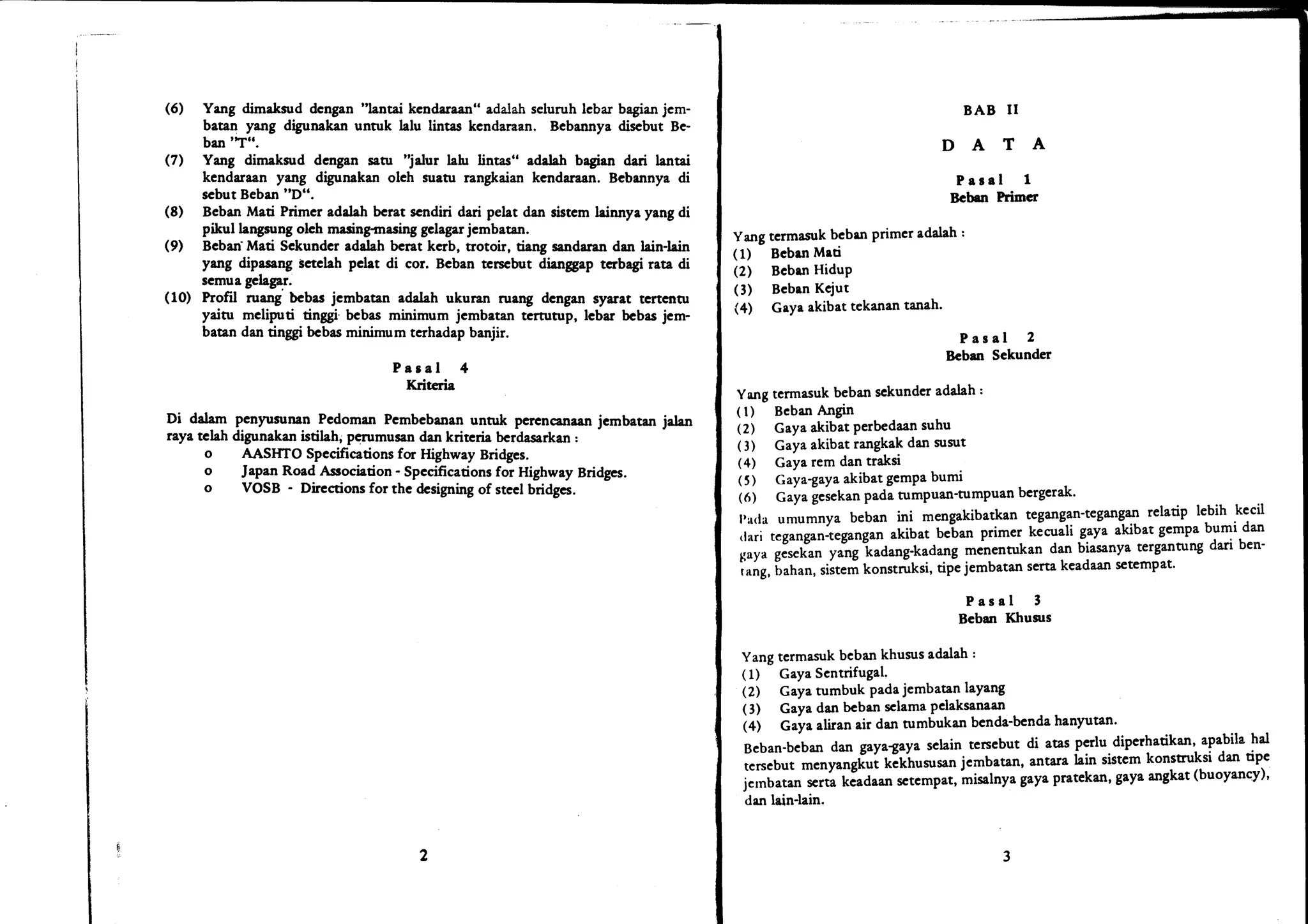 Pedoman pembebanan jembatan jalan raya | PDF