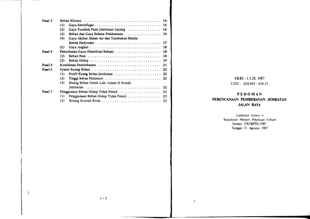 Pedoman pembebanan jembatan jalan raya | PDF